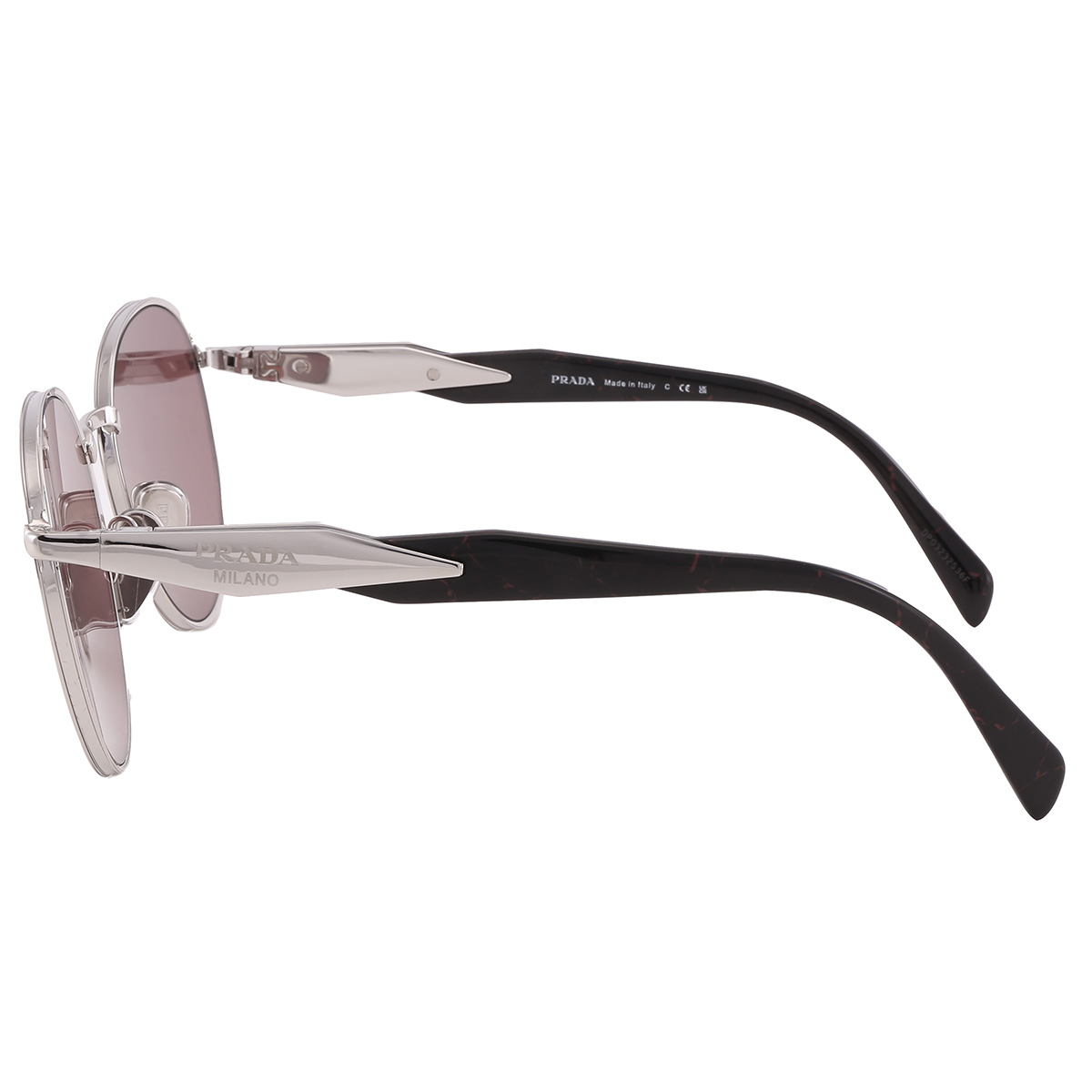 Prada Dark Violet Round Ladies Sunglasses PR 56ZS 1BC08S 54 ...