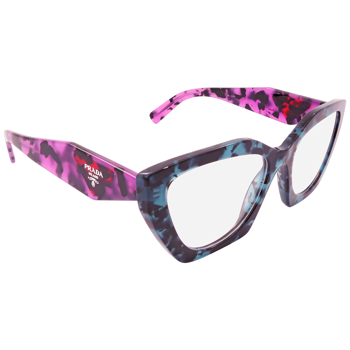 Prada Demo Irregular Ladies Eyeglasses PR 09YV 06Z1O1 54 8056597626170 ...