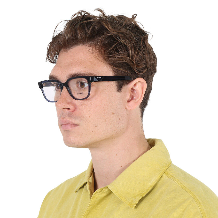 Prada Demo Rectangular Men's Eyeglasses PR 04YV 08Q1O1 53 8056597516242 ...