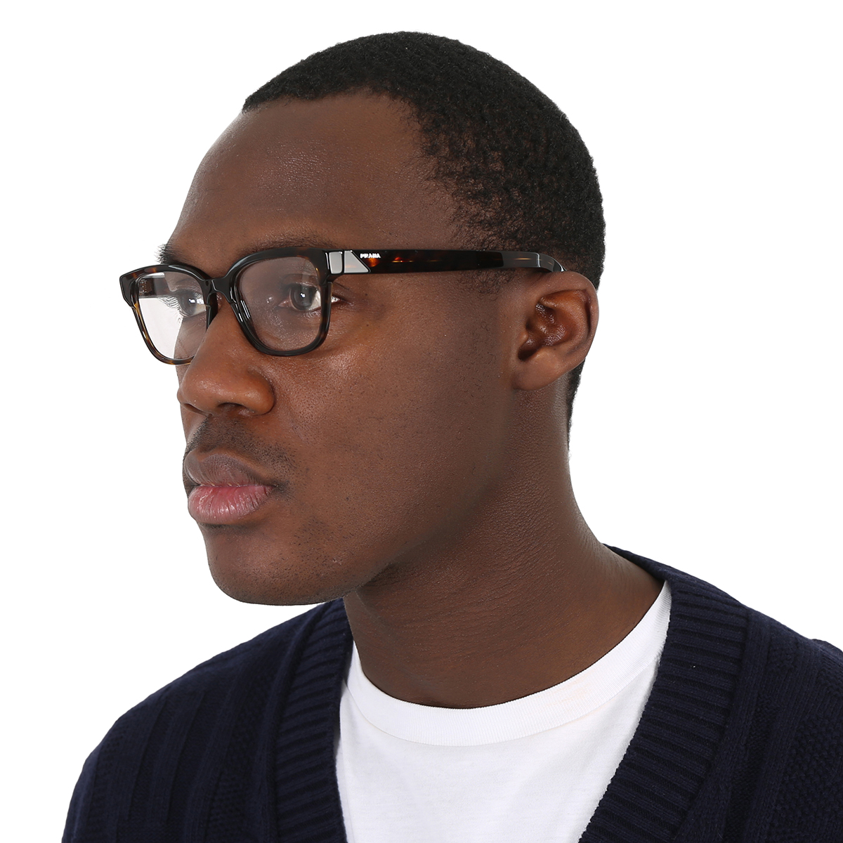 Prada Demo Rectangular Men's Eyeglasses PR 04YV 2AU1O1 53 8056597516228 ...