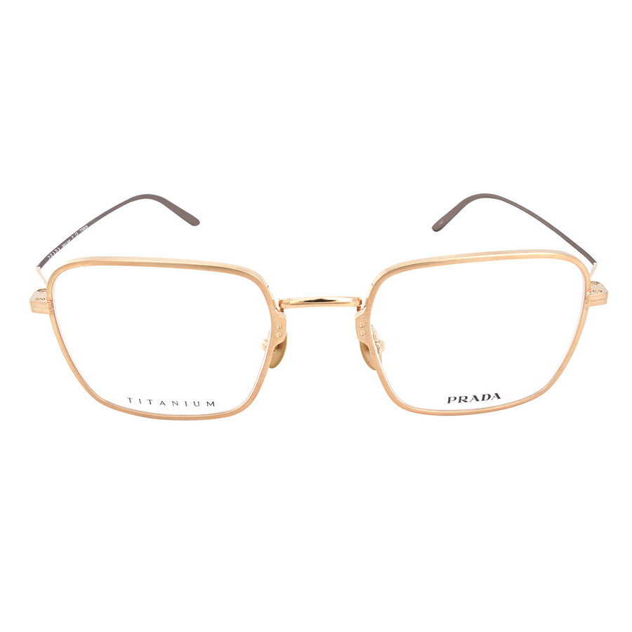 Prada Demo Rectangular Titanium Ladies Eyeglasses PR 51YV 06Q1O1 52 ...