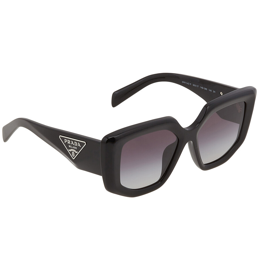 Prada Grey Gradient Irregular Ladies Sunglasses PR 14ZSF 1AB09S 52 ...