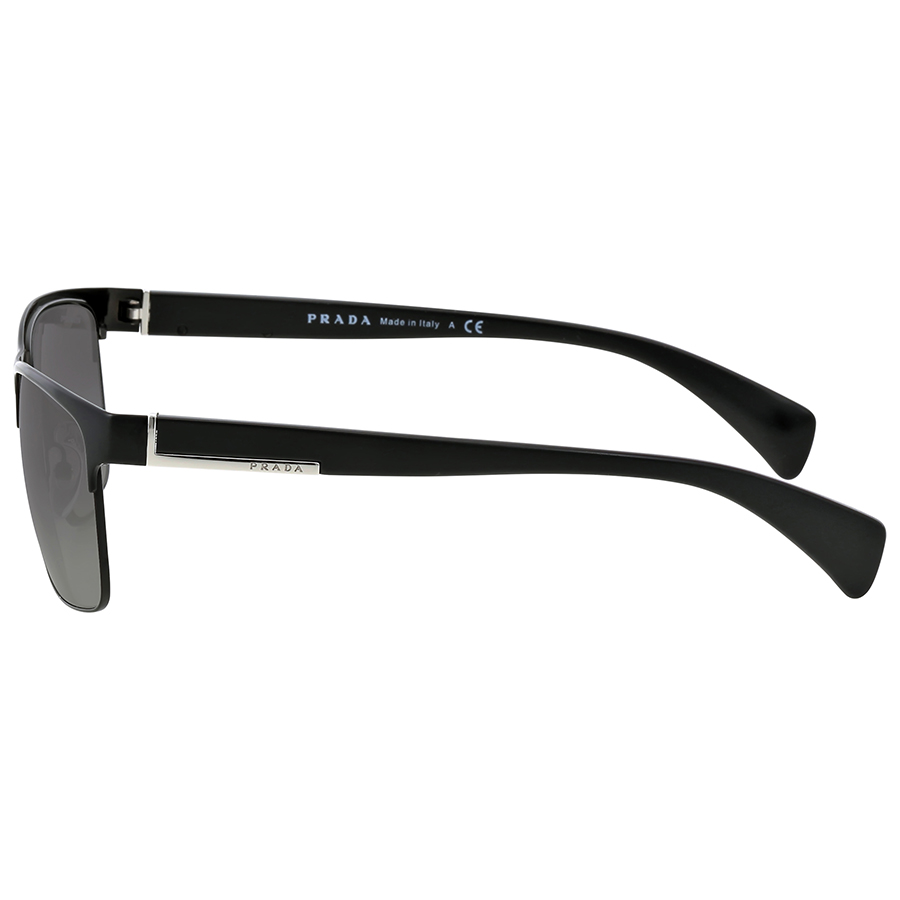 Prada Grey Rectangular Men's Sunglasses PR 51OS FAD3M1 58 679420459271 ...