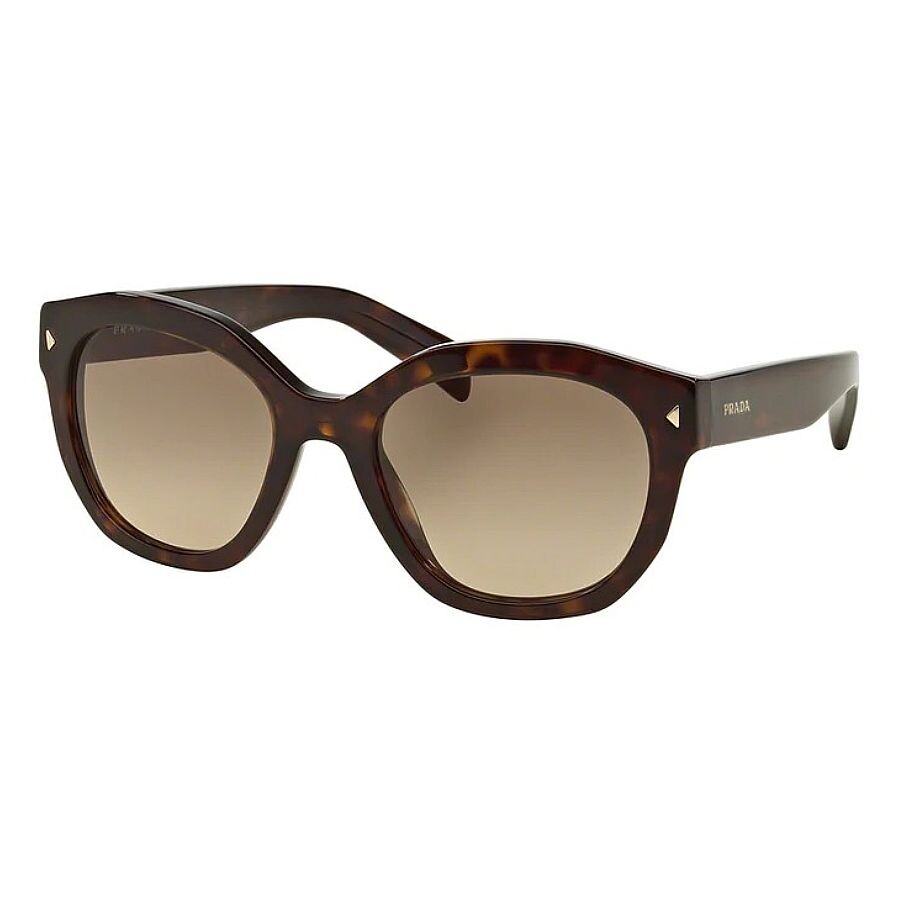 Prada Light Brown Irregular Ladies Sunglasses SPR 12S 2AU/3D0 53 ...