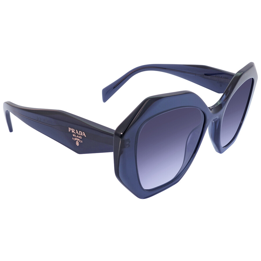 Prada Light Violet Gradient Blue Irregular Ladies Sunglasses PR 16WS ...