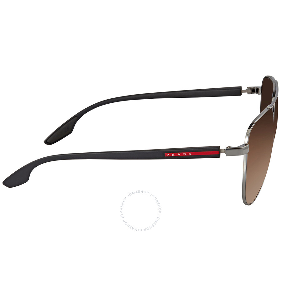Prada Linea Rossa Brown Gradient Pilot Men's Sunglasses 0PS 52WS ...