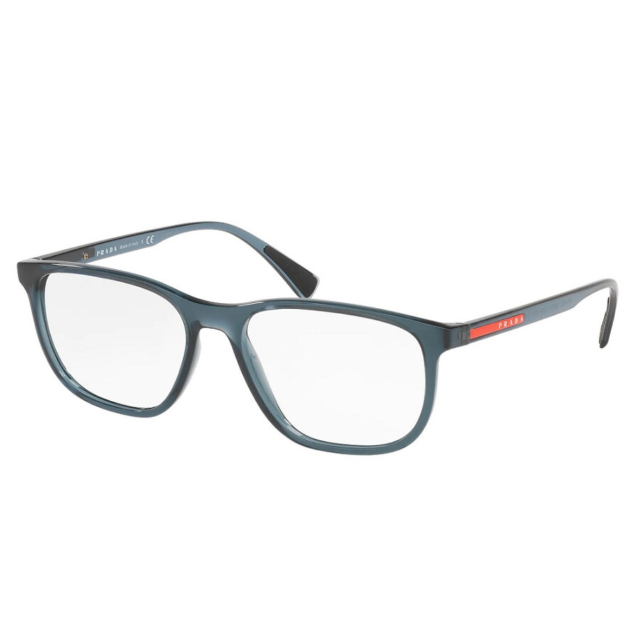 Prada Linea Rossa Clear Demo Square Men's Eyeglasses PS 05LV CZH1O1 55 ...