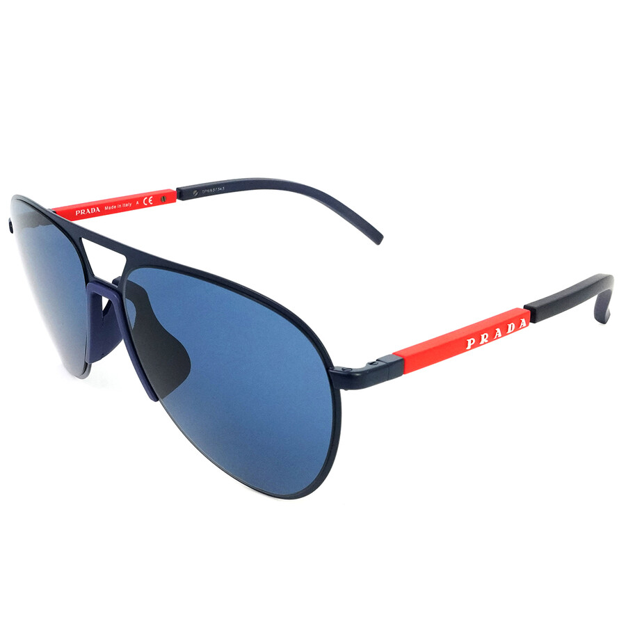 Prada Linea Rossa Dark Blue Pilot Men's Sunglasses PS 51XS 06S07L 59 ...
