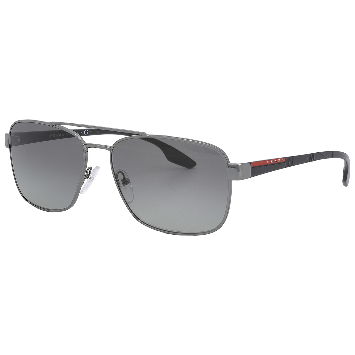 Prada Linea Rossa Grey Navigator Men's Sunglasses PS 51US 5AV3M1 62 ...