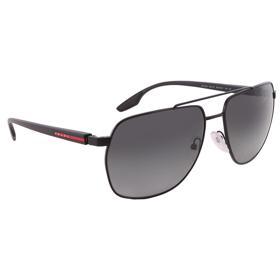 Prada Linea Rossa Polarized Grey Gradient Navigator Men's Sunglasses PS ...