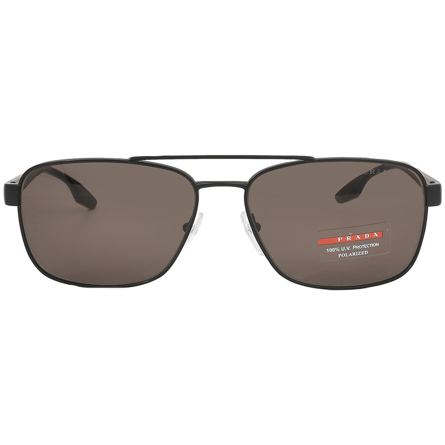 Prada Linea Rossa Polarized Light Brown Navigator Men's Sunglasses PS ...