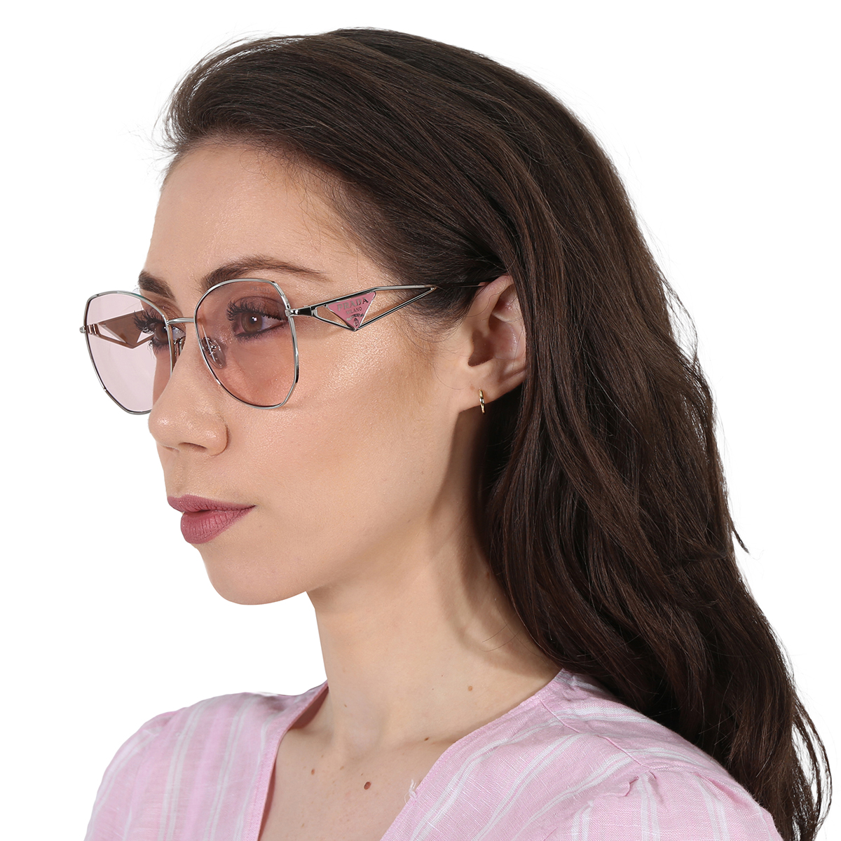 Prada Pink Photochromic Irregular Ladies Sunglasses PR 57YS 1BC06R 57 ...