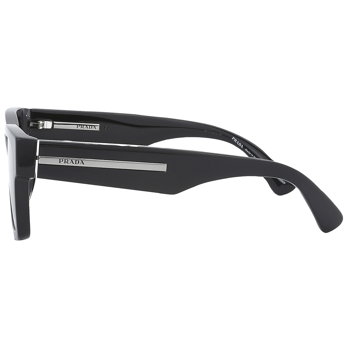Prada Polarized Black Rectangular Men's Sunglasses PR 25ZSF 1AB08G 56 ...