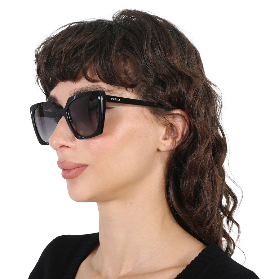 Prada Polarized Grey Gradient Butterfly Ladies Sunglasses PR 23ZS ...