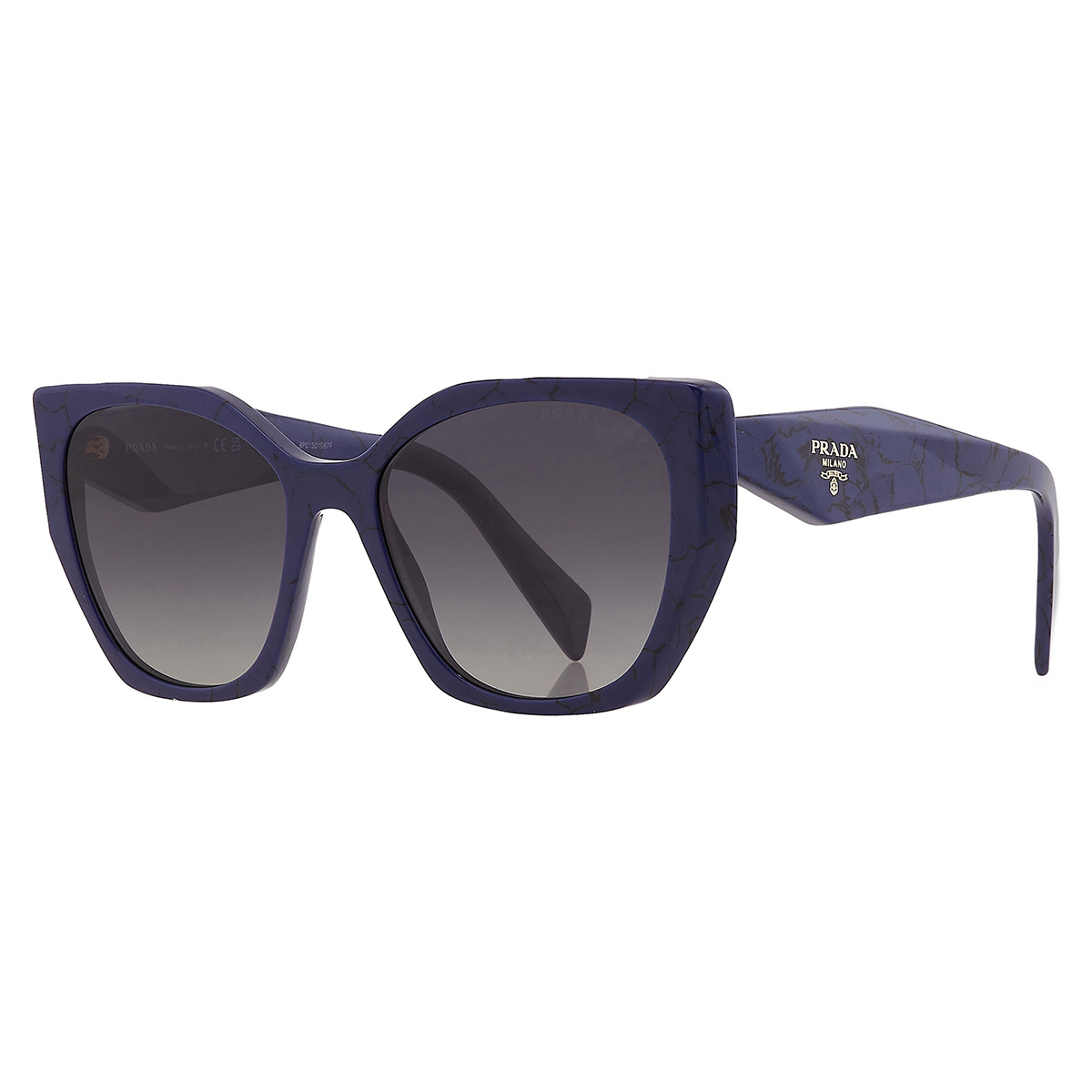 Prada Polarized Grey Gradient Cat Eye Ladies Sunglasses PR 19ZS 18D5W1 ...