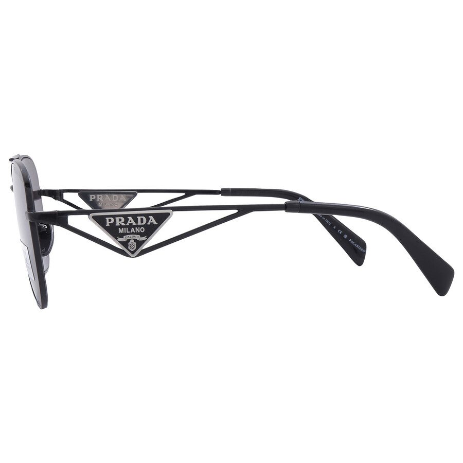 Prada Polarized Grey Navigator Ladies Sunglasses PR A50S 1AB5Z1 ...