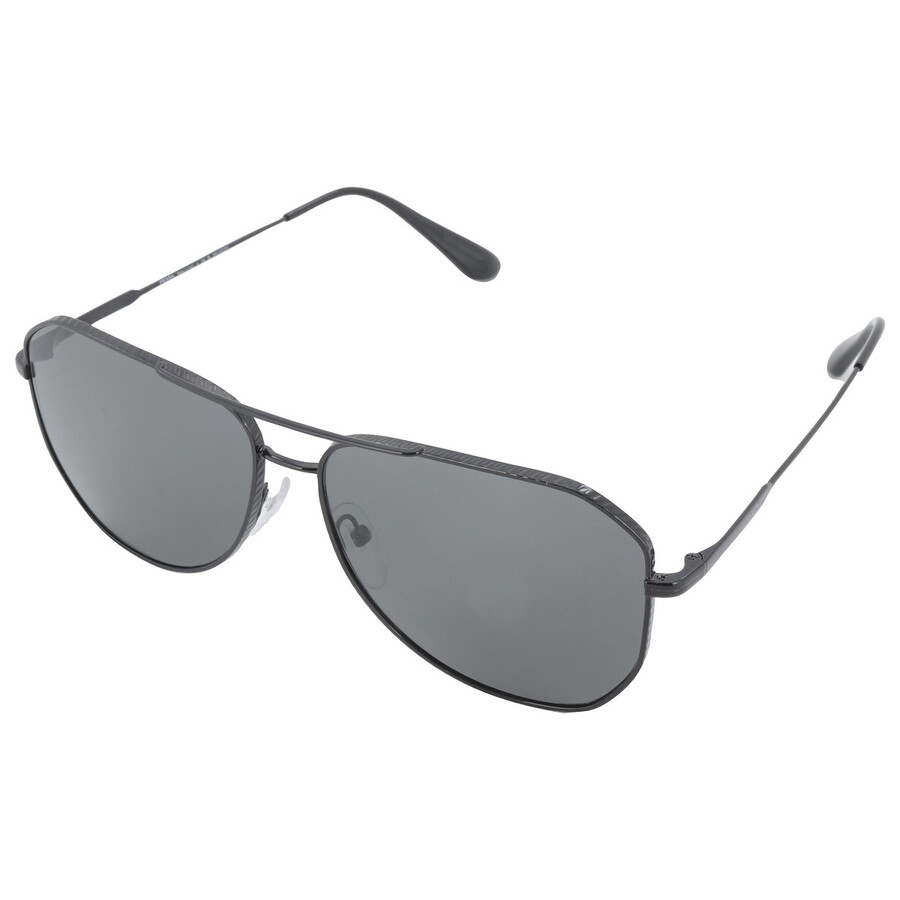 Prada Polarized Grey Pilot Men's Sunglasses PR63XS 1AB08G 61 ...