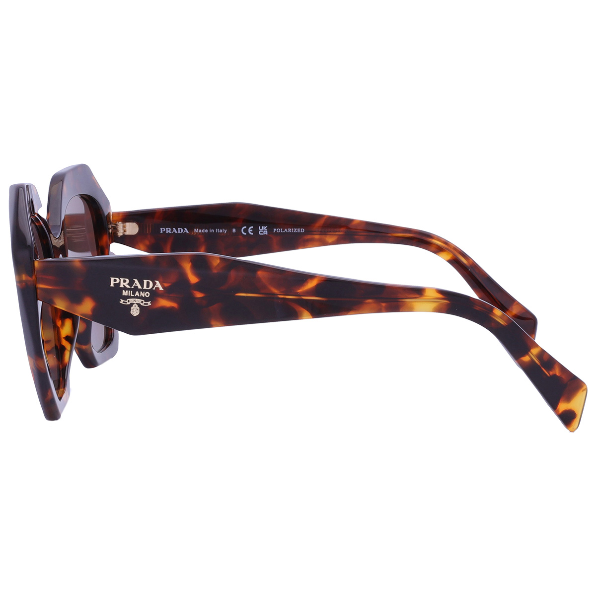 Prada Polarized Light Brown Geometric Ladies Sunglasses PR 16WS VAU05C ...