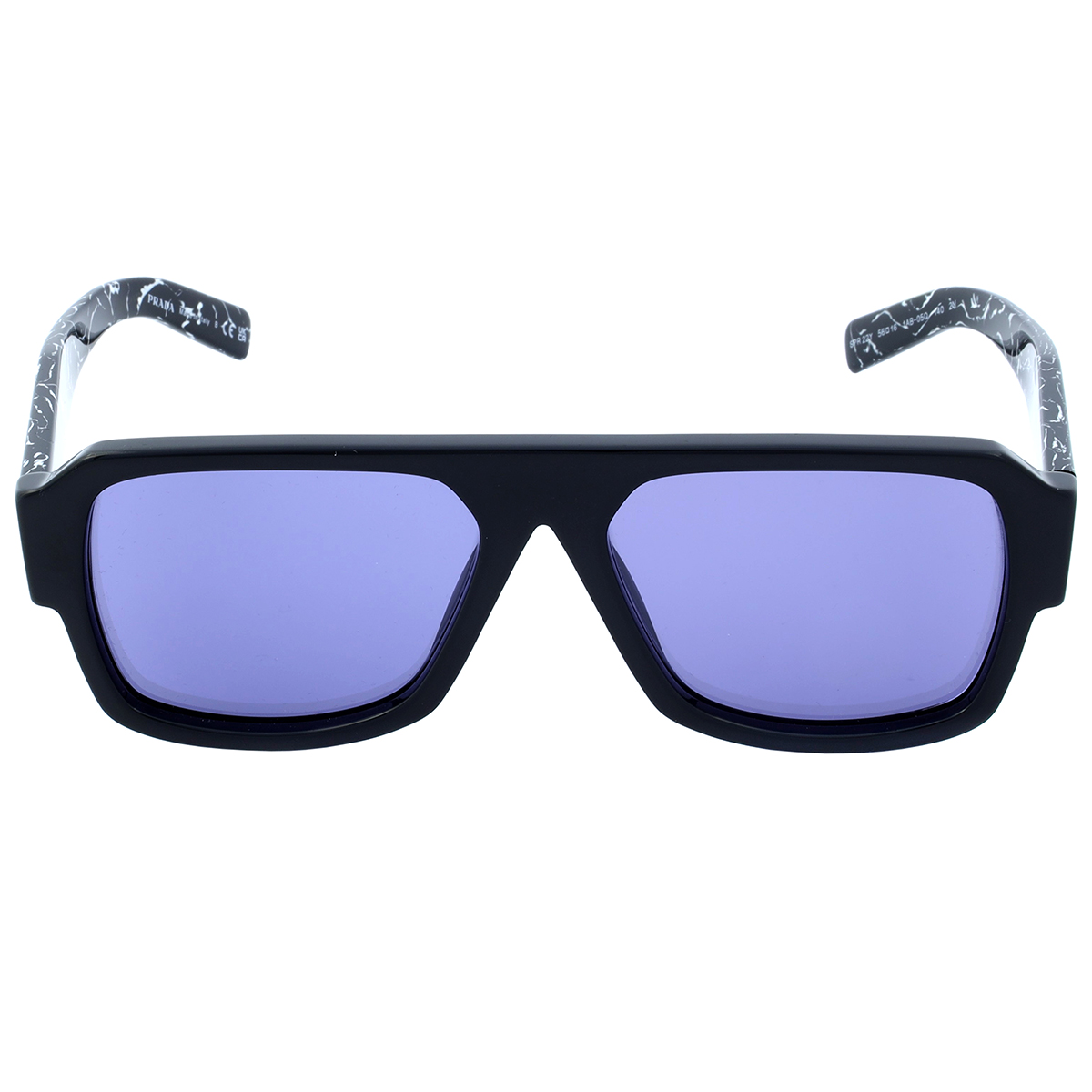 Prada Violet Mirrored Internal Silver Pilot Men's Sunglasses PR 22YS ...
