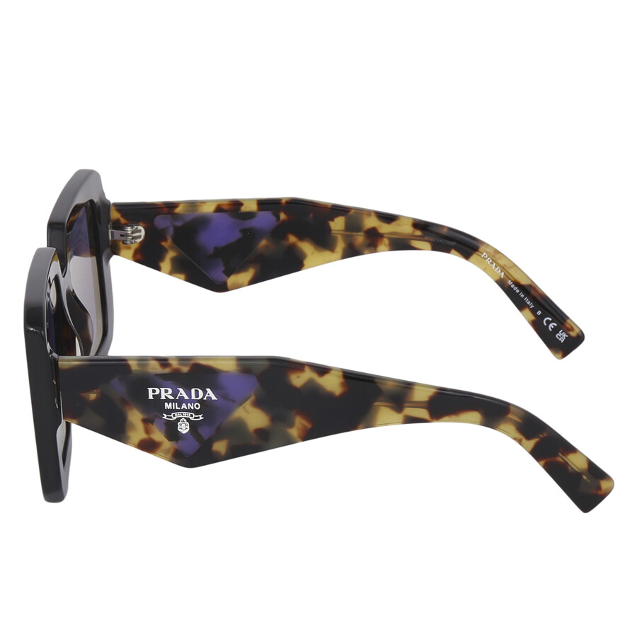 Prada Violet Mirrored Internal Silver Square Ladies Sunglasses PR 23YS ...