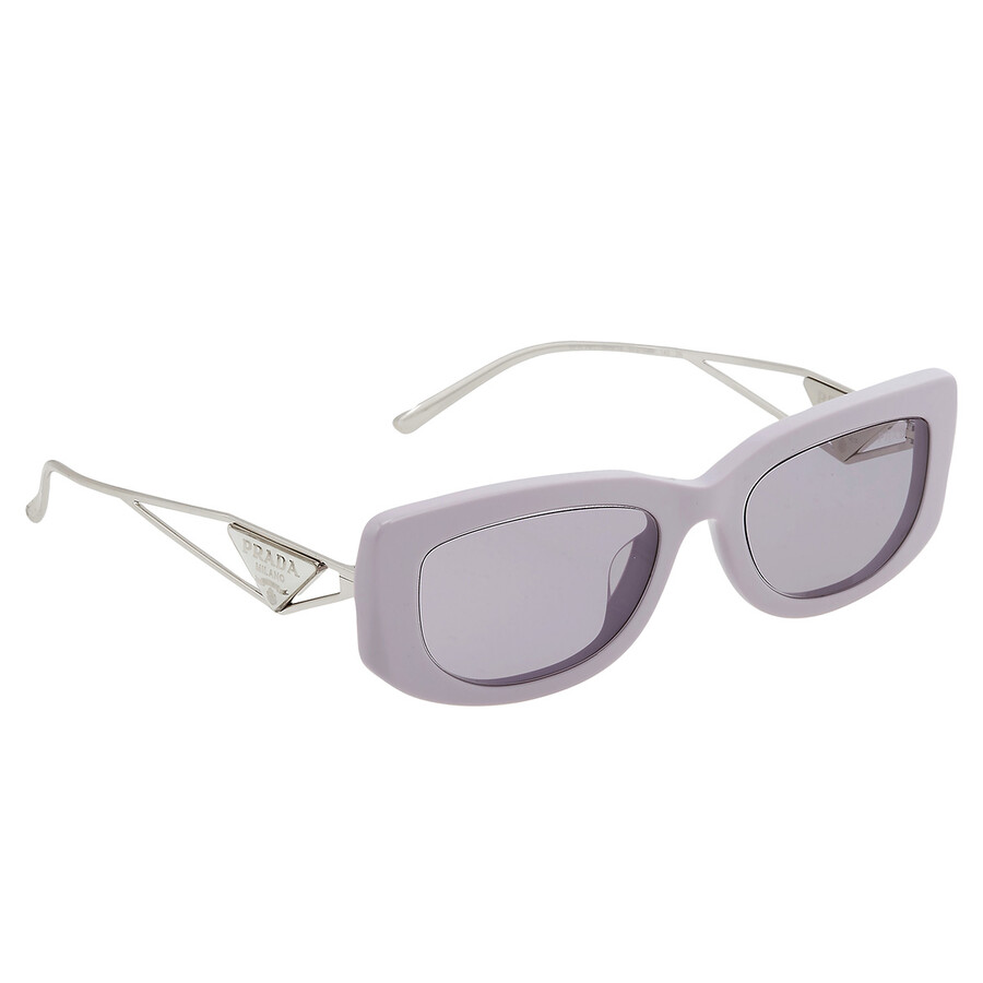 Prada Violet Rectangular Ladies Sunglasses PR 14YS 07Z09M 53 ...