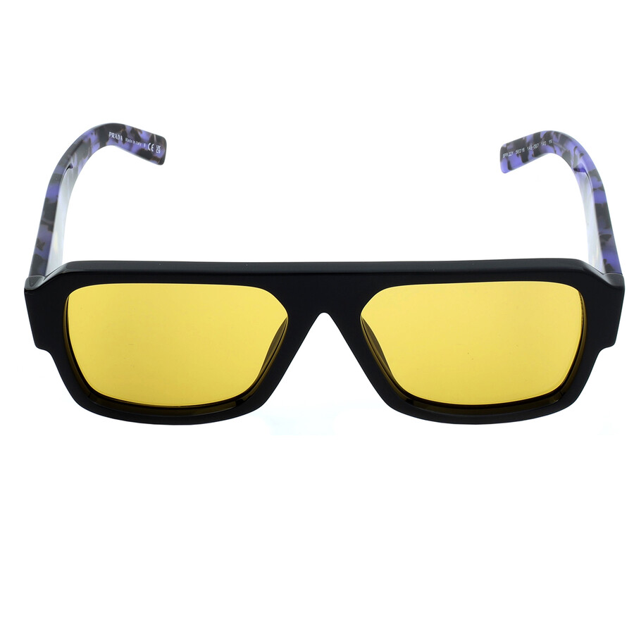 Prada Yellow Browline Men's Sunglasses PR 22YS 1AB0B7 56 8056597629645 ...