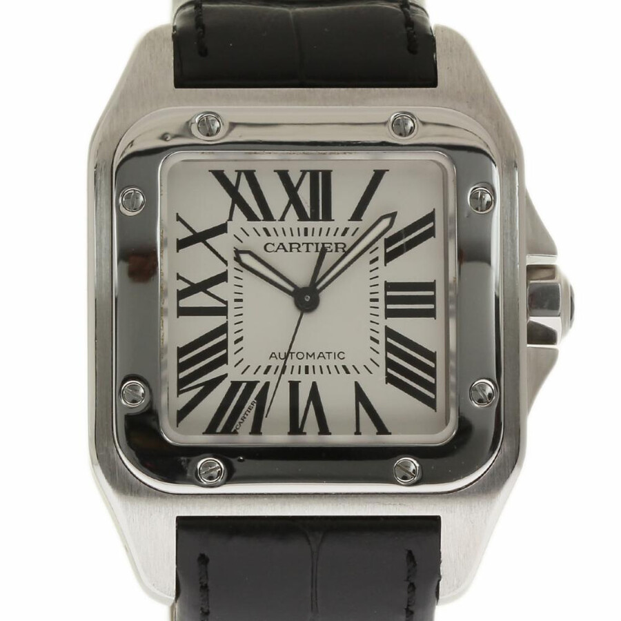 Cartier Pre-owned Cartier Santos 100 Automatic White Dial Men's Watch ...