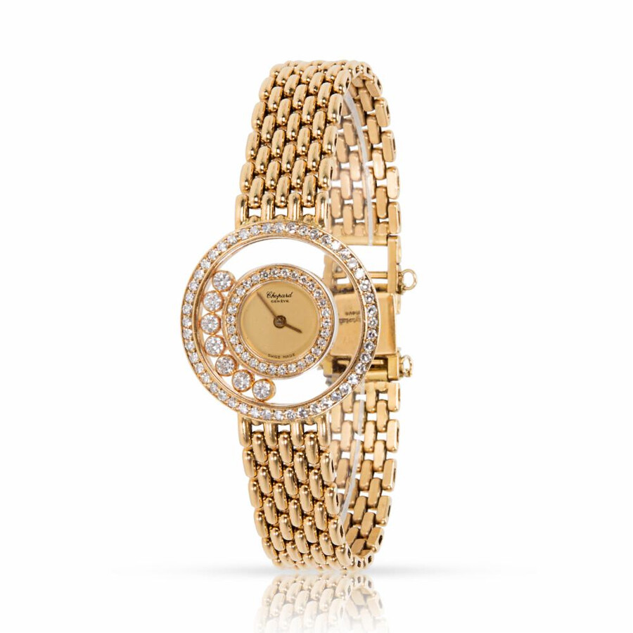 Chopard Pre-owned Chopard Happy Diamonds Champagne Dial Ladies Watch ...