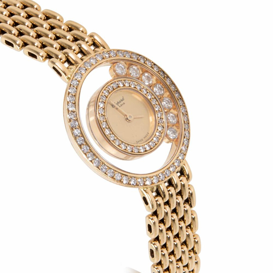 Chopard Pre-owned Chopard Happy Diamonds Champagne Dial Ladies Watch ...