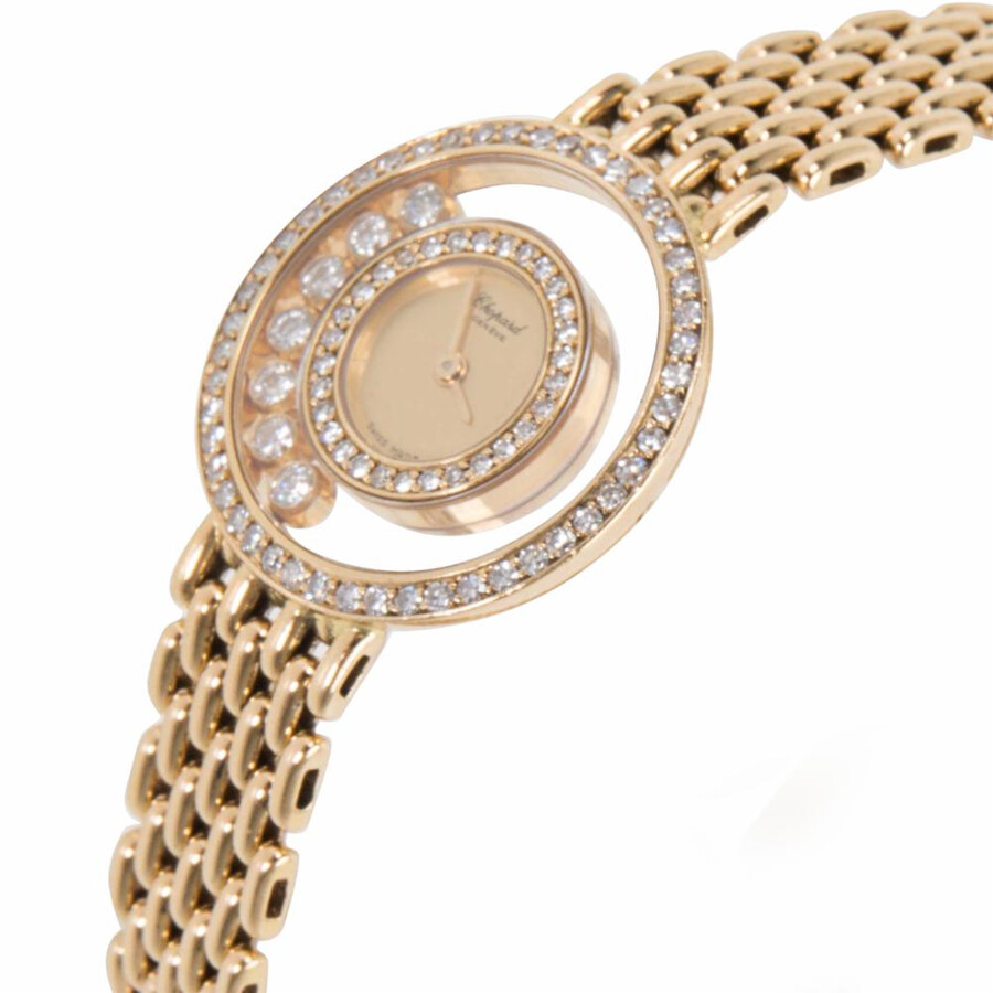 Chopard Pre-owned Chopard Happy Diamonds Champagne Dial Ladies Watch ...