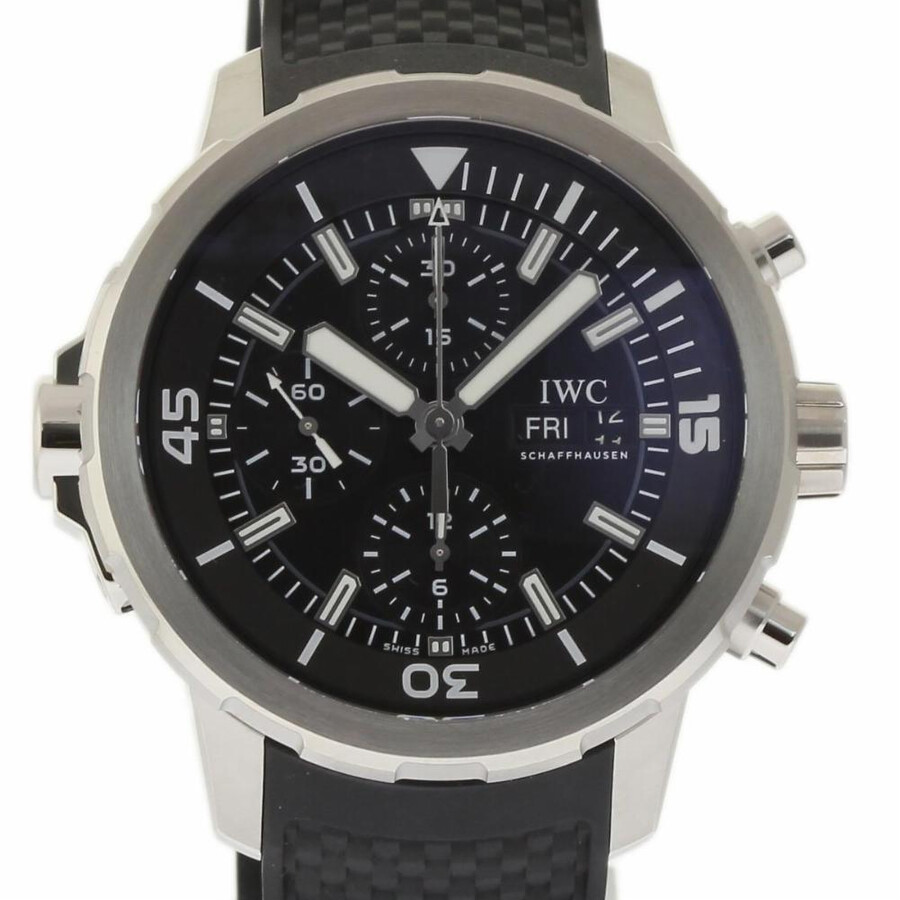 IWC Pre-owned IWC Aquatimer Chronograph Automatic Black Dial Men's ...