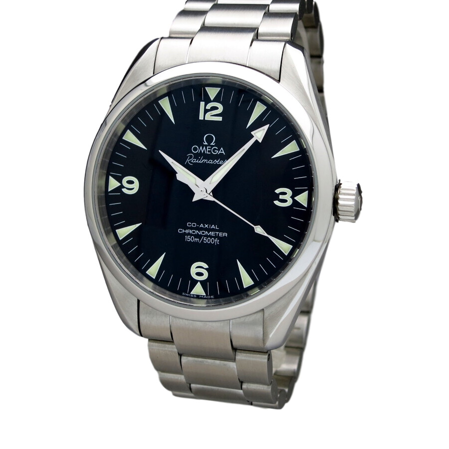 Omega Pre-owned Omega Seamaster Automatic Chronometer Black Dial Men's ...