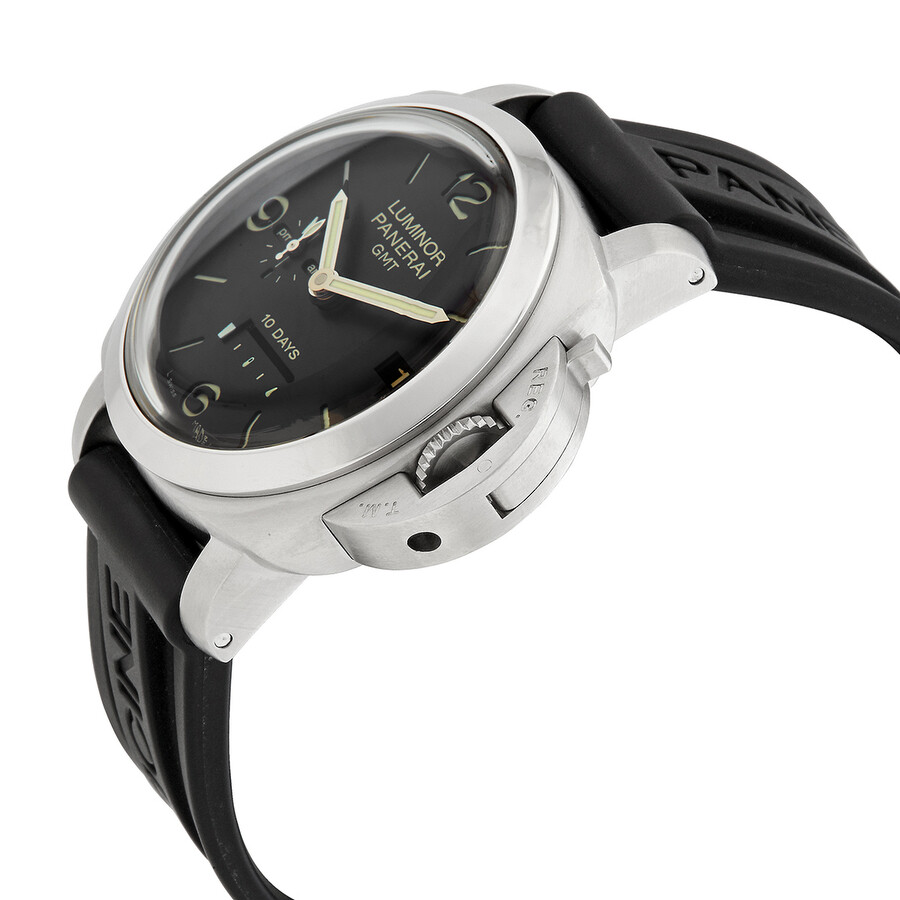 Panerai Pre-owned Panerai Luminor 1950 10 Days GMT Automatic Black Dial ...