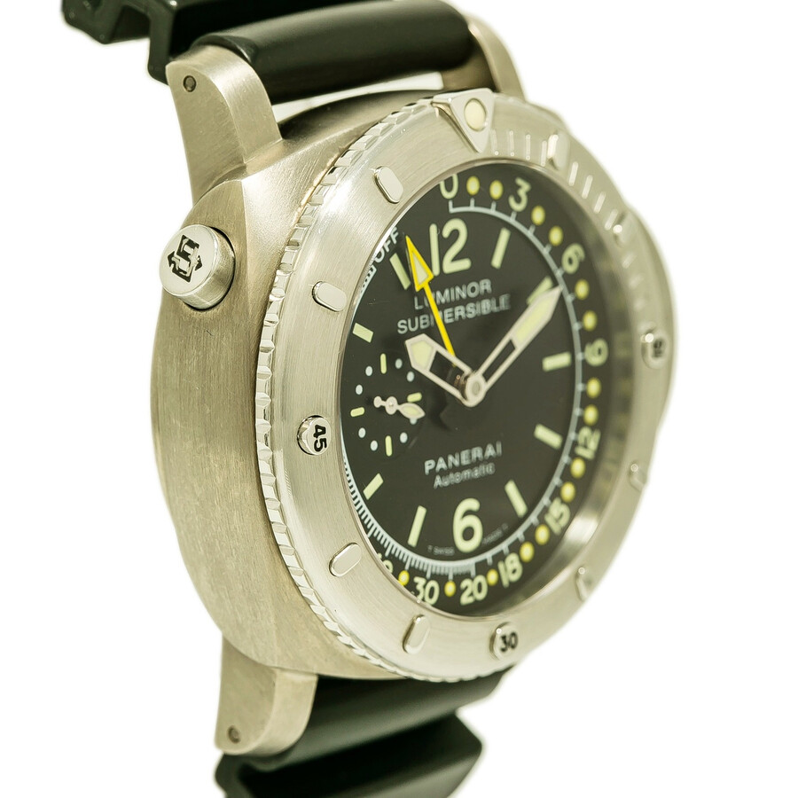 Panerai Pre-owned Panerai Luminor Automatic Chronometer Black Dial Men ...