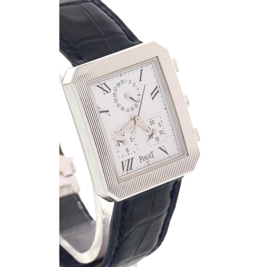 Piaget Pre-owned Piaget Protocol Chronograph Quartz White Dial Men's ...