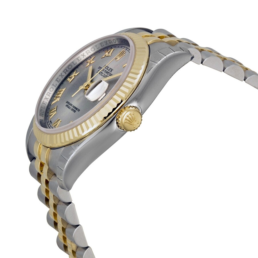 Rolex Pre-owned Rolex Datejust Automatic Chronometer Grey Dial Watch ...
