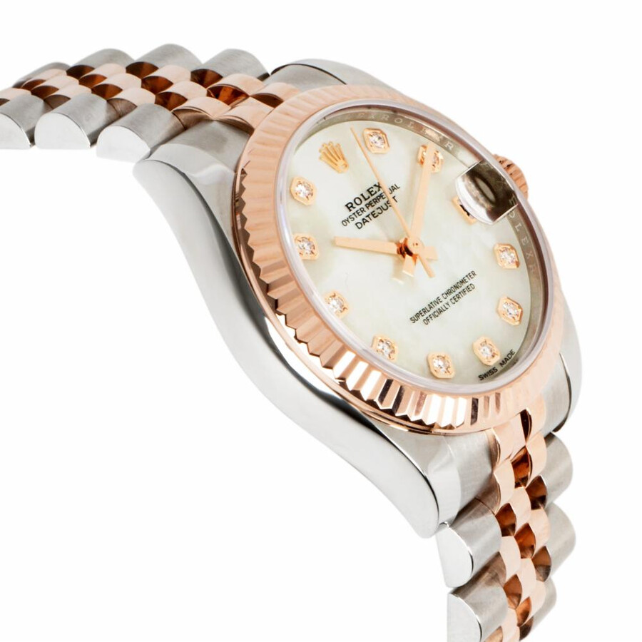 Rolex Pre-owned Rolex Datejust Automatic Diamond Mother of Pearl Ladies ...