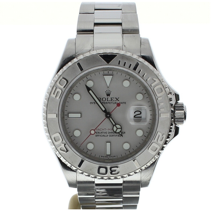 Rolex Pre-owned Rolex Yacht-Master Automatic Chronometer Silver Dial ...