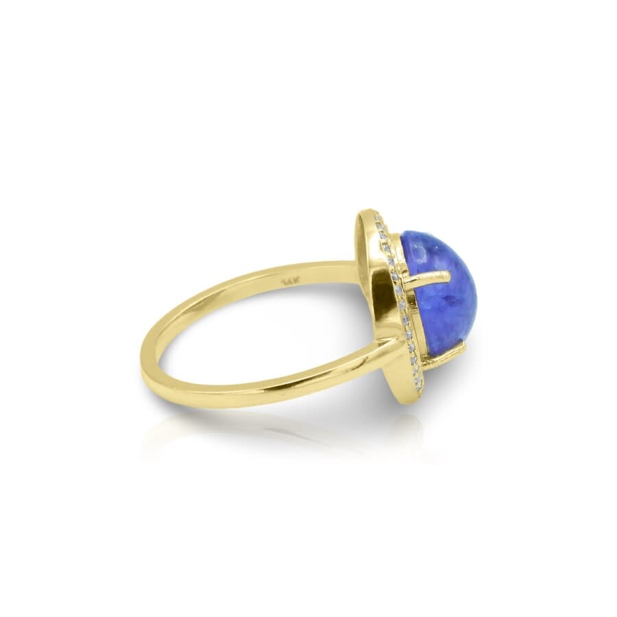 Tresorra Pre-Owned 14K Yellow Gold Tanzanite & Diamond Ring 65974 - Jomashop