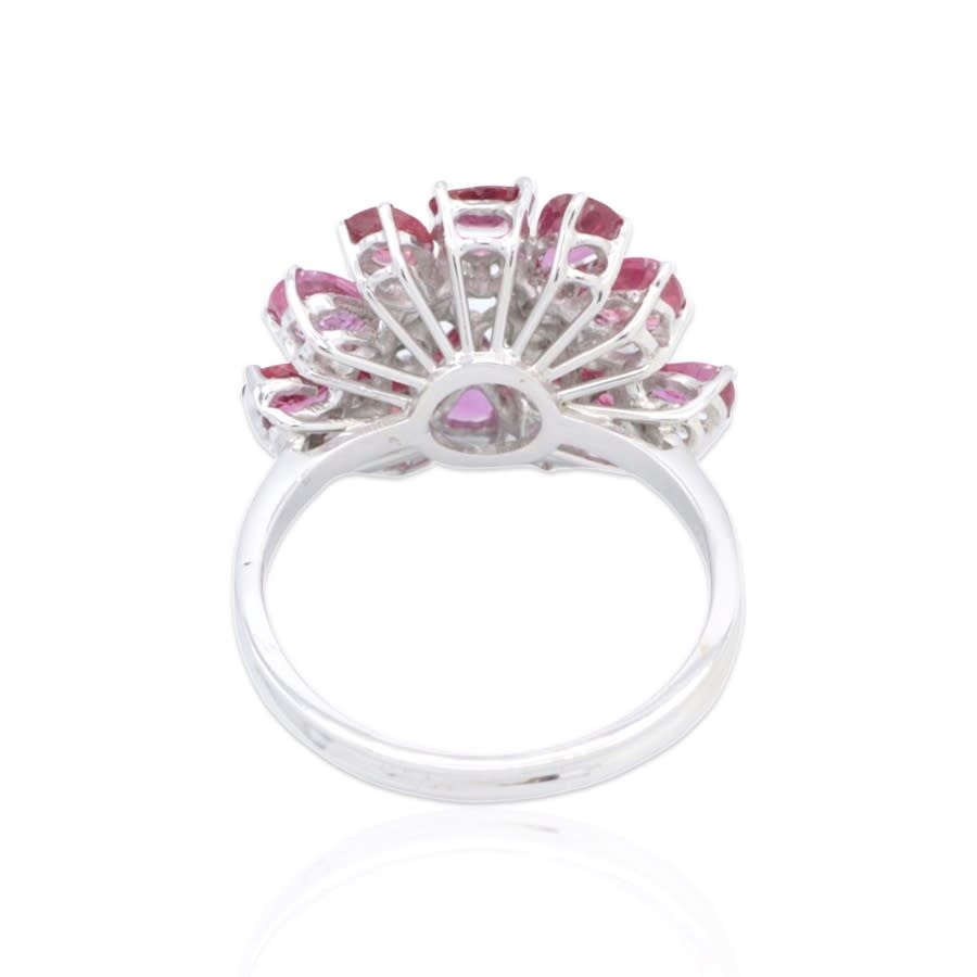Estate Jewelry Pre-Owned 18K White Gold Diamond & Ruby Ring 61071 ...