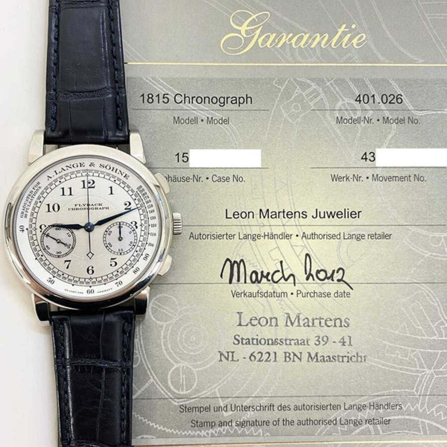 A. Lange & Sohne Pre-owned A. Lange & Sohne Flyback Chronograph Hand ...