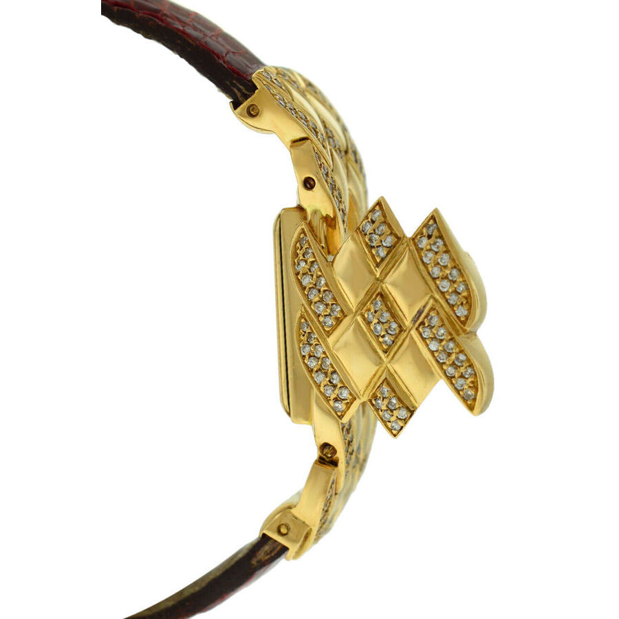 Alexis Pre-owned Alexis Barthelay Quartz Gold Dial Ladies Watch 0.140 ...