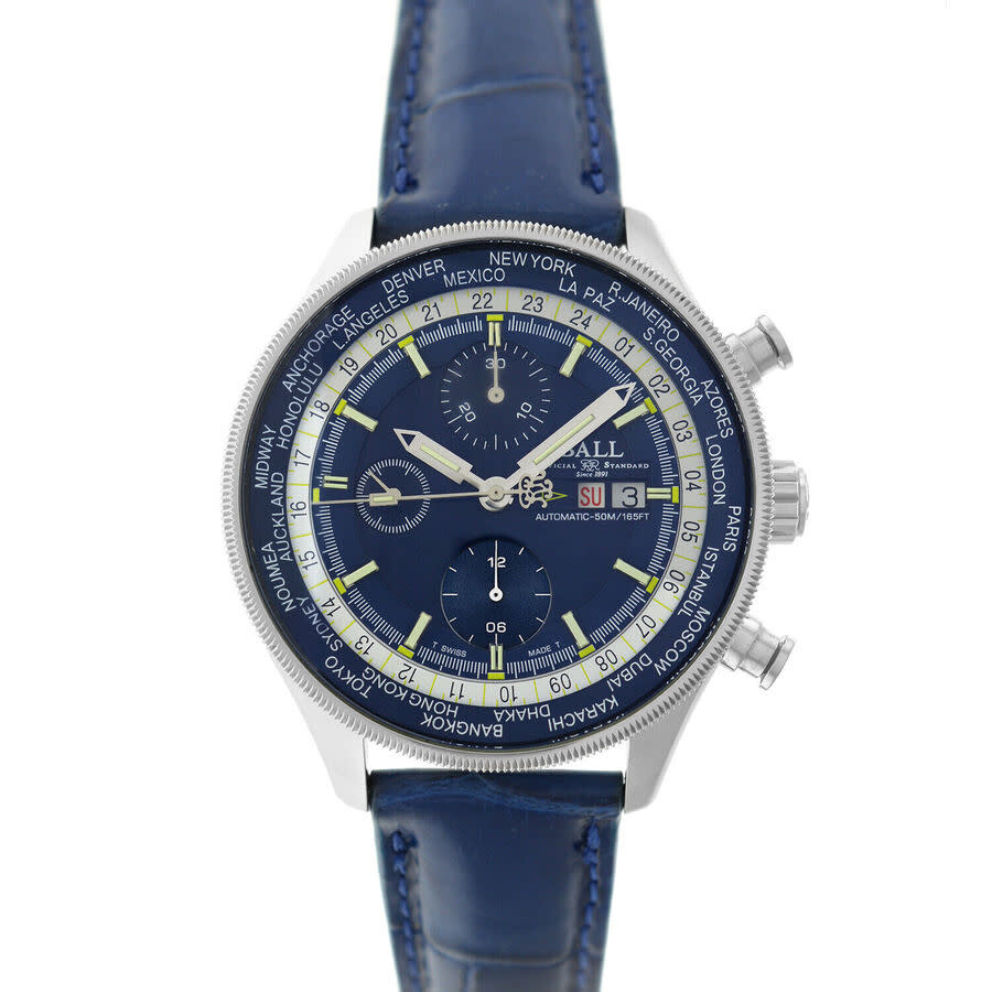 Ball Pre-owned Ball Engineer II Navigator World Time Chronograph ...