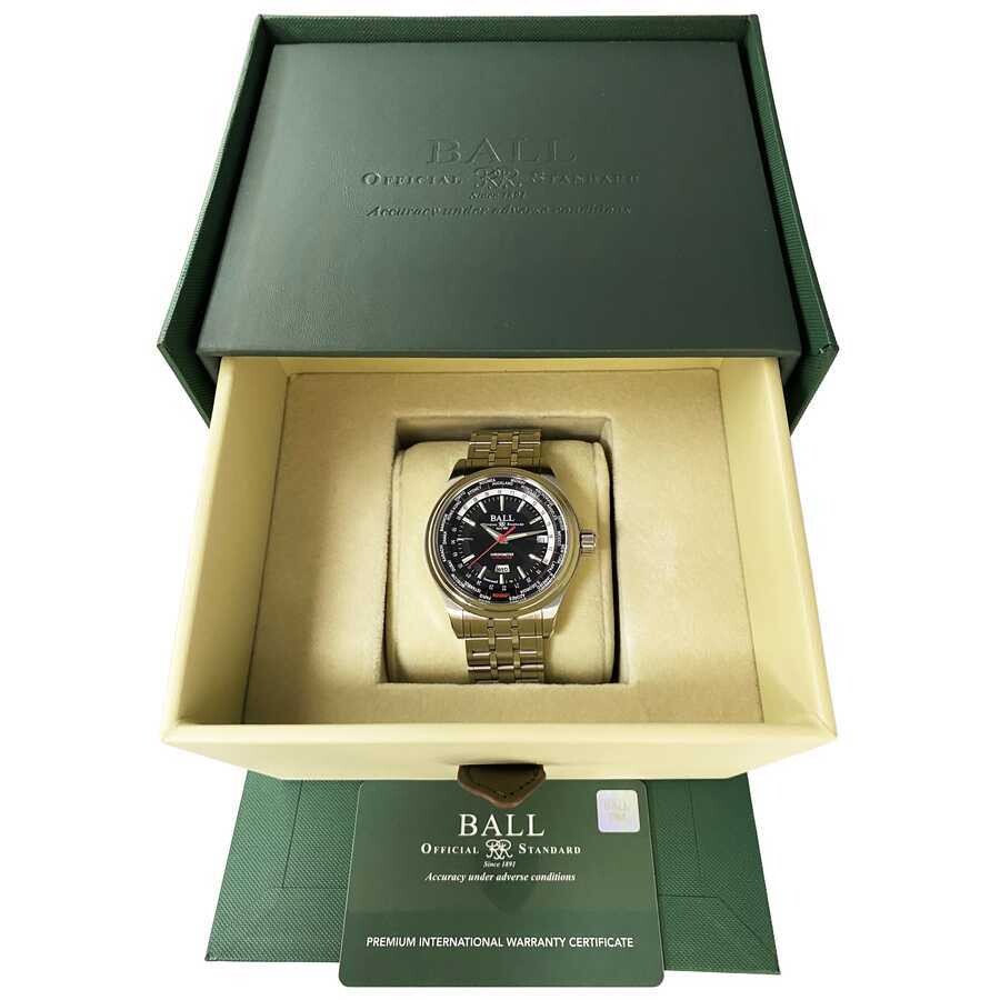Ball Pre-owned Ball World Time Automatic Chronometer Black Dial Men's ...