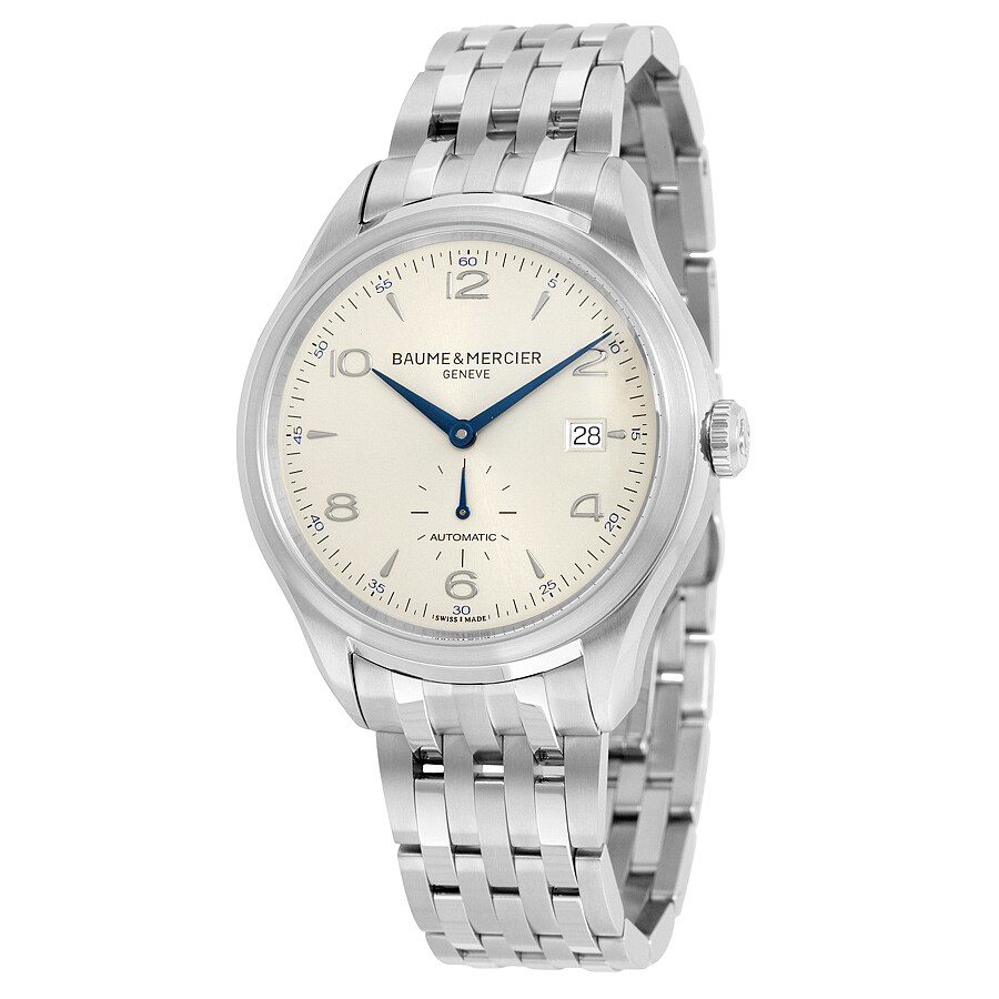 Baume Et Mercier Pre-owned Baume et Mercier Clifton Automatic Silver ...