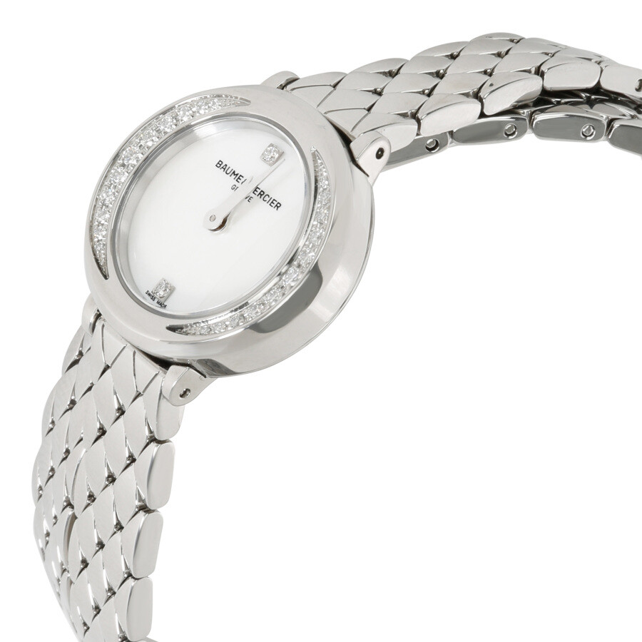 Baume Et Mercier Pre-owned Baume et Mercier Promesse Diamond White Dial ...