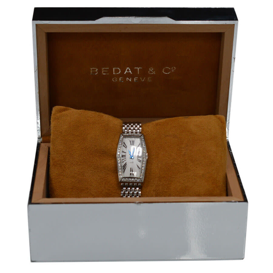 Bedat Pre-owned Bedat No.3 Quartz Diamond Silver Dial Ladies Watch 386 ...
