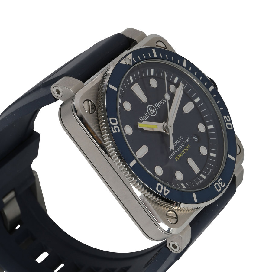 Bell And Ross Pre-owned Bell and Ross Diver Blue Dial Men's Watch ...