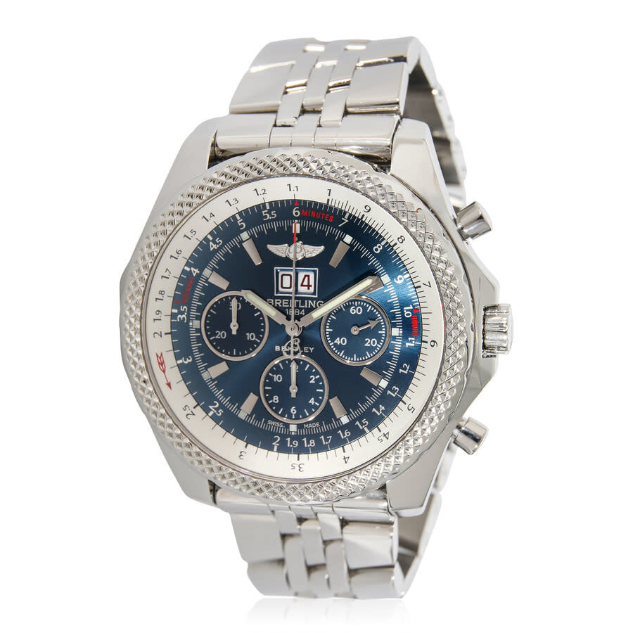 Breitling Pre-owned Breitling Bentley Chronograph Automatic Chronometer Blue Dial Men's Watch ...