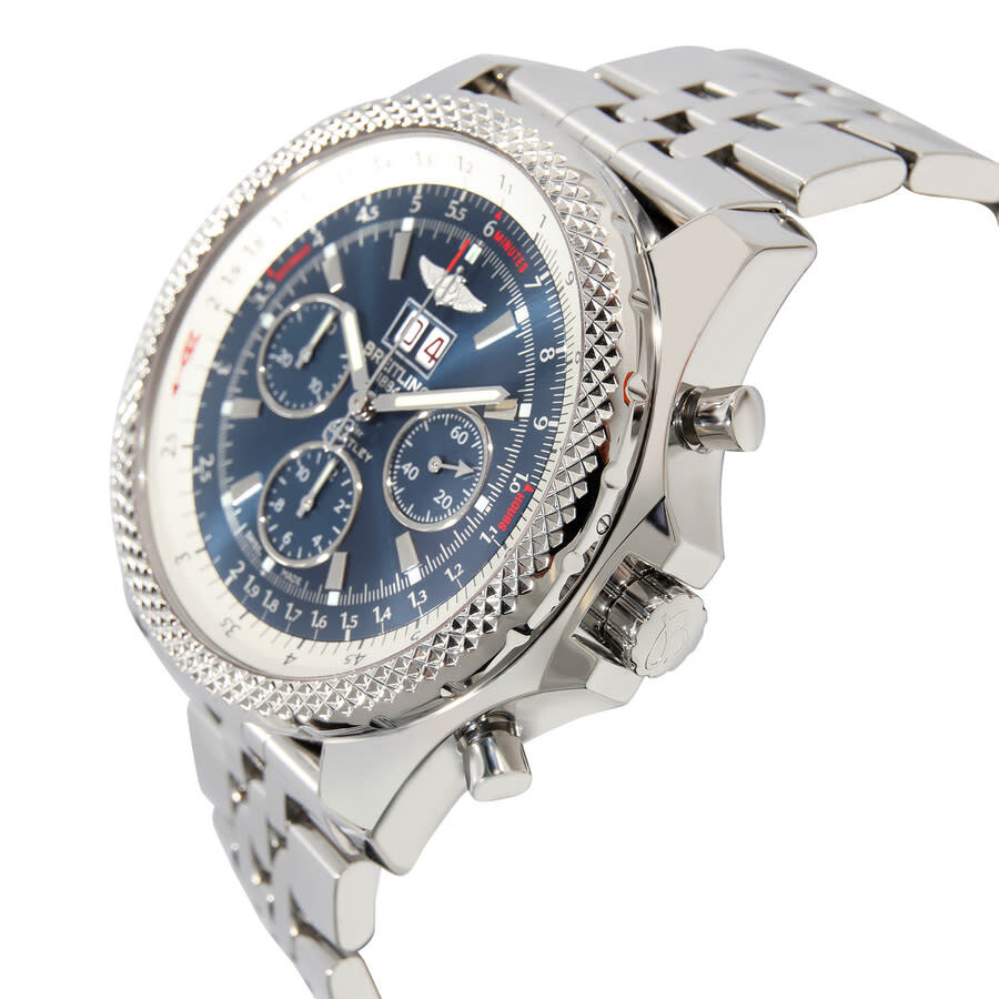 Breitling Pre-owned Breitling Bentley Chronograph Automatic Chronometer Blue Dial Men's Watch ...